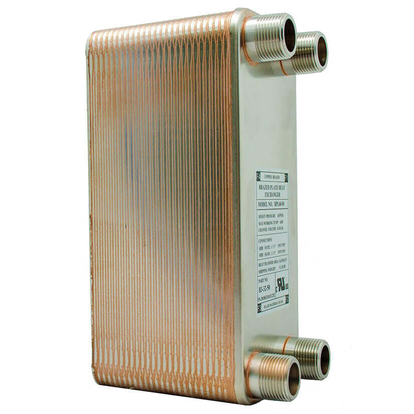 Brazed plates heat exchanger 3/4″ – 30 plates – Nordik Radiant
