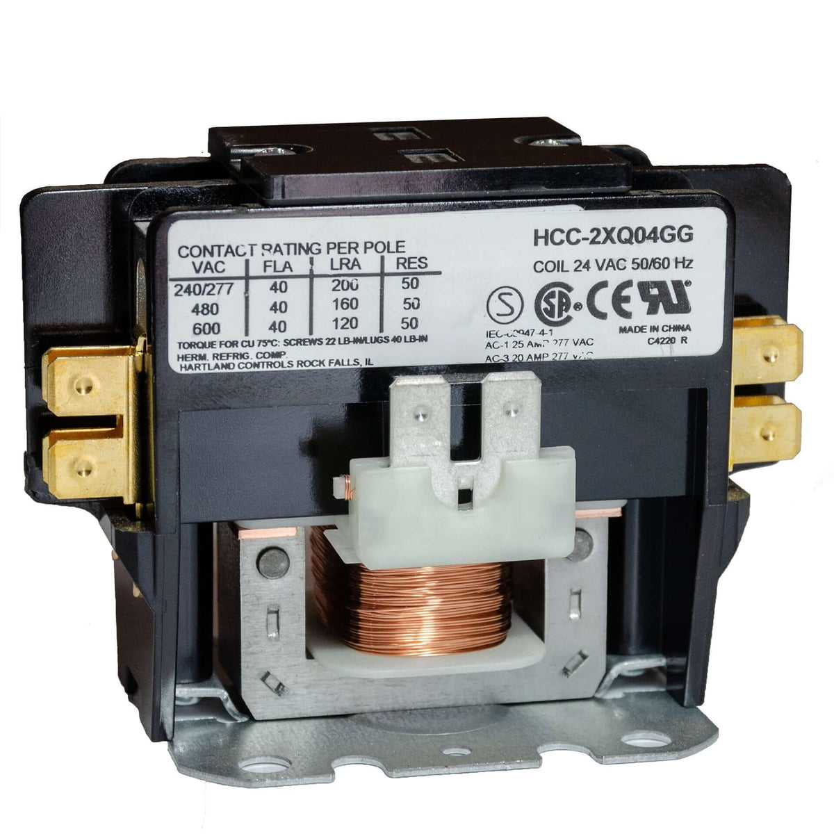 2-pole 24V contactor for Thermo2000 boiler Mini model 3 to 9 kW ...
