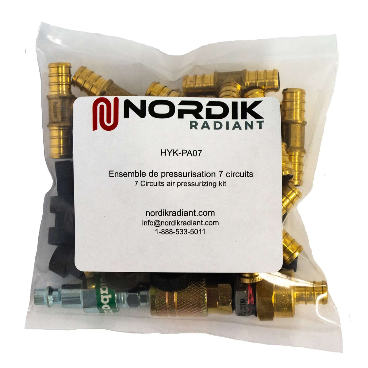 Air pressurizing kit – 7 loops – Nordik Radiant
