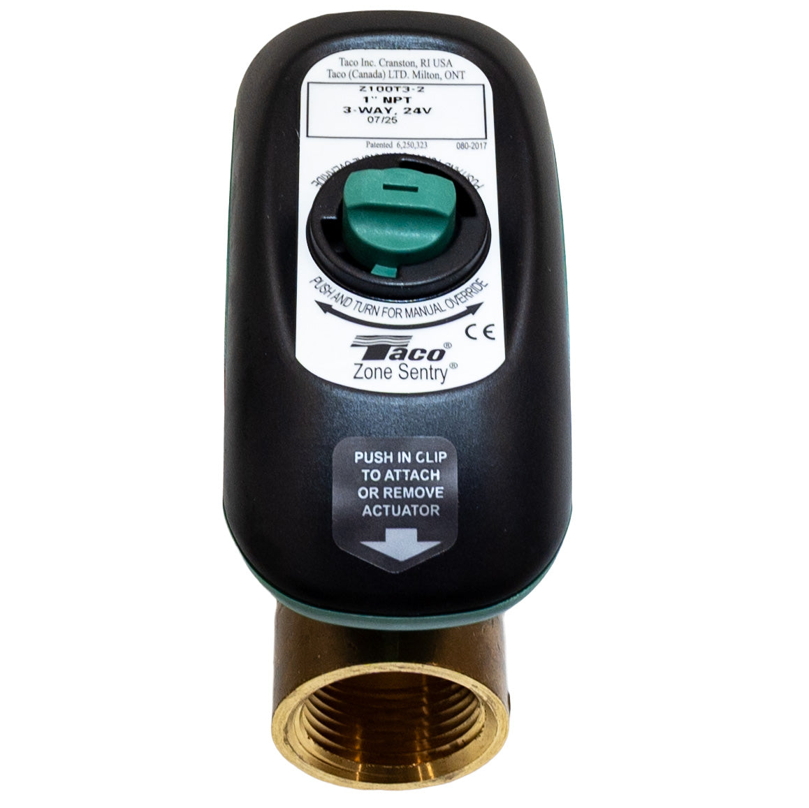 3-Way 3/4" NPT Zone Sentry Zone Valve | Taco Z100T3-2 – Nordik Radiant