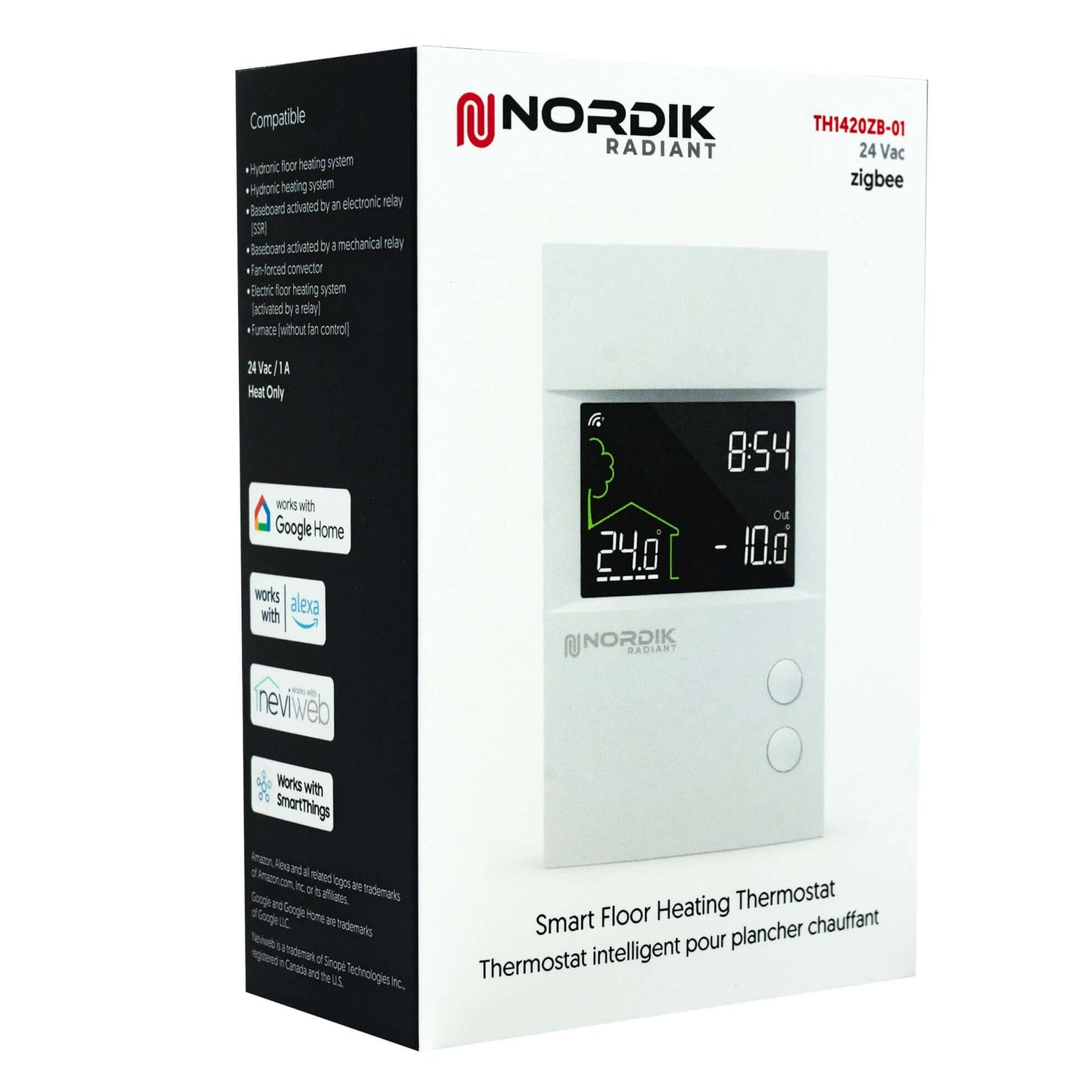 TH1420ZB - Hydronic Radiant floor thermostat – Nordik Radiant